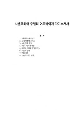 샤넬코리아 주얼리 어드바이저 자기소개서-1페이지