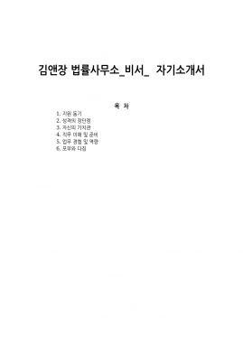 김앤장 법률사무소_비서_ 자기소개서-1페이지