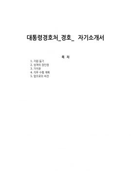 대통령경호처_경호_ 자기소개서-1페이지