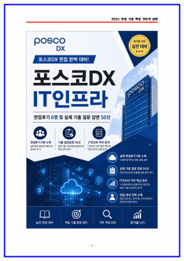 포스코DX IT인프라 면접후기 6명 및 실제 기출 질문 답변 50선 모음-1페이지
