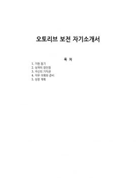 오토리브 보전 자기소개서-1페이지