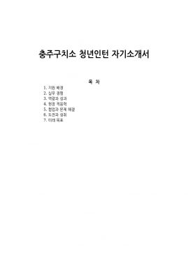 충주구치소 청년인턴 자기소개서-1페이지