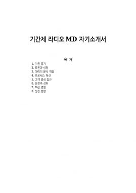 기간제 라디오MD 자기소개서-1페이지