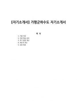 [자기소개서] 가평군하수도 자기소개서-1페이지