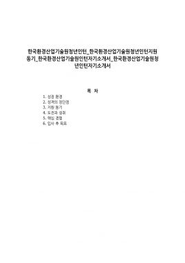 한국환경산업기술원청년인턴_한국환경산업기술원청년인턴지원동기_한국환경산업기술원인턴자기소개서_한국환경산업기술원청년인턴자기소개서-1페이지