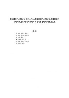 현대하이카손해사정 자기소개서,현대하이카손해사정,현대하이카손해사정,현대하이카손해사정자기소개서,티맥스소프트-1페이지