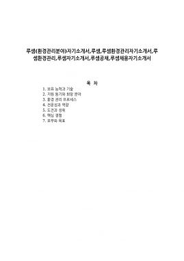 루셈(환경관리분야)자기소개서,루셈,루셈환경관리자기소개서,루셈환경관리,루셈자기소개서,루셈공채,루셈채용자기소개서-1페이지