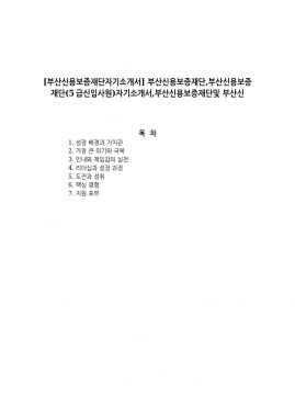 [부산신용보증재단자기소개서] 부산신용보증재단,부산신용보증재단(5급신입사원)자기소개서,부산신용보증재단및 부산신-1페이지