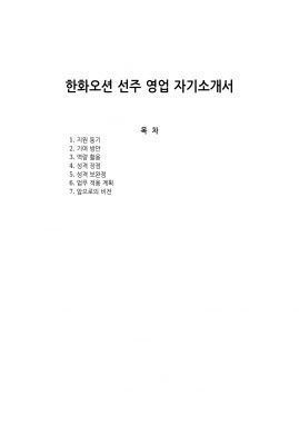 한화오션 선주 영업 자기소개서-1페이지