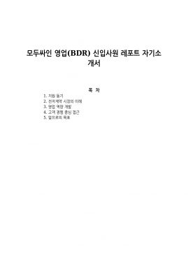 모두싸인 영업(BDR) 신입사원 레포트 자기소개서-1페이지